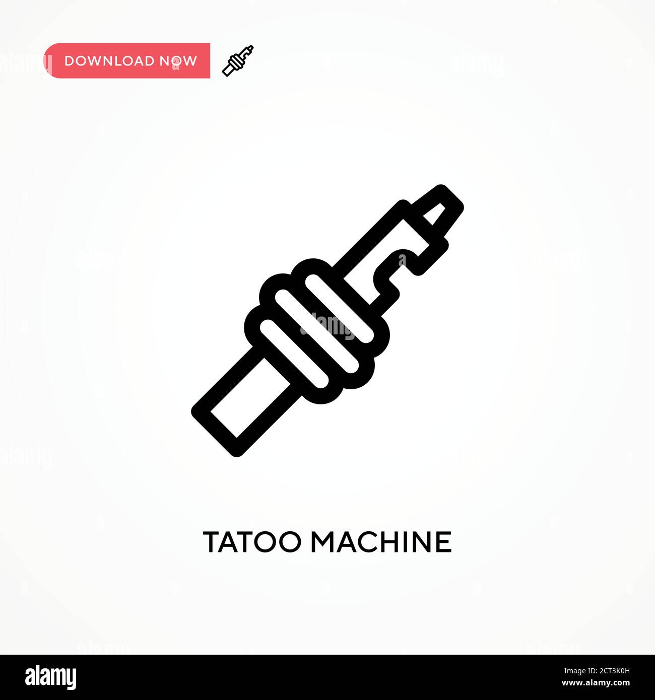 Tatoo machine Simple vector icon. Modern, simple flat vector ...