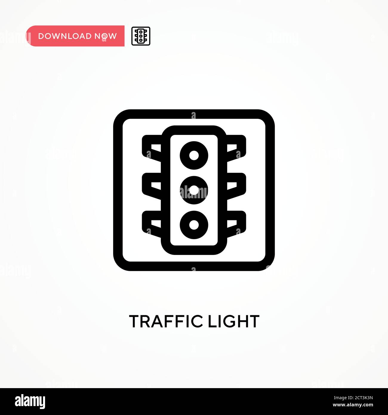 Traffic light Simple vector icon. Modern, simple flat vector ...