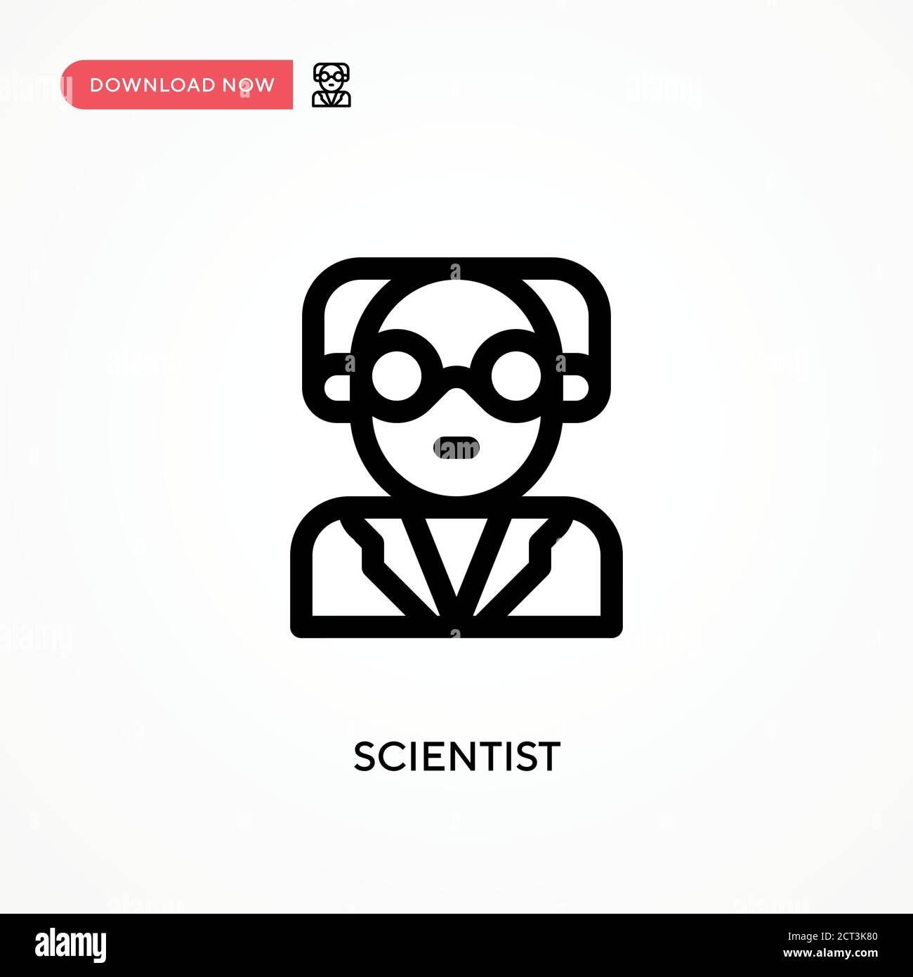 Scientist Simple vector icon. Modern, simple flat vector illustration ...