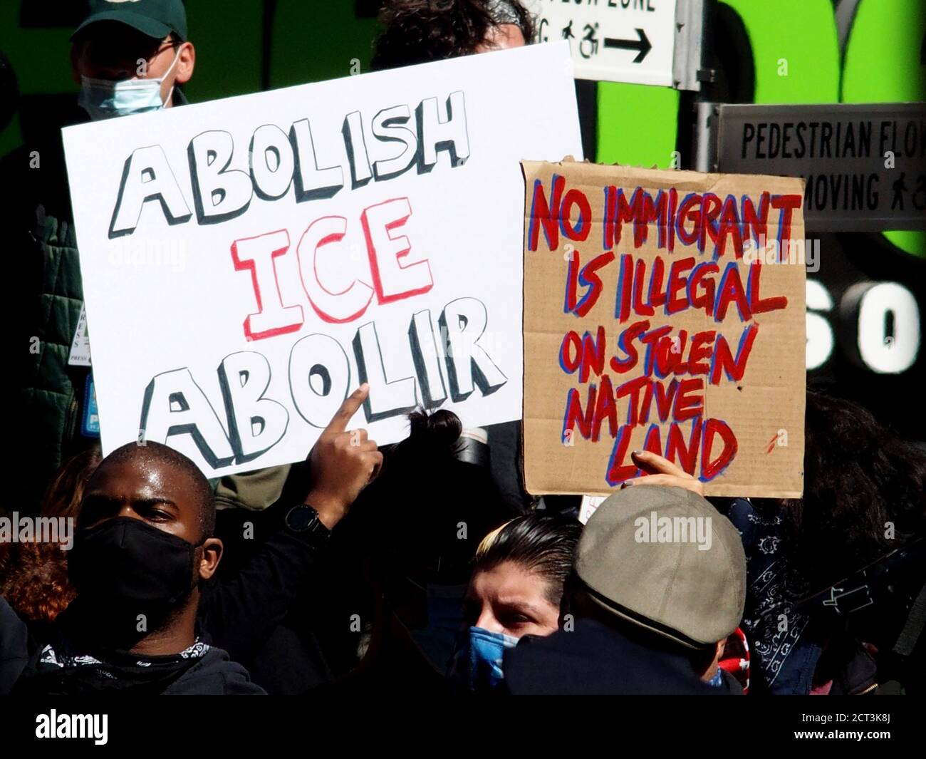 New York, New York, USA. 19th Sep, 2020. Abolish I.C.E. protest at ...