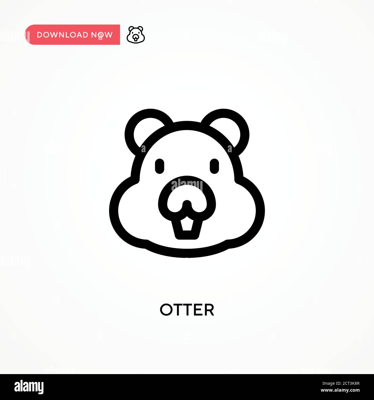 Otter Simple vector icon. Modern, simple flat vector illustration for ...