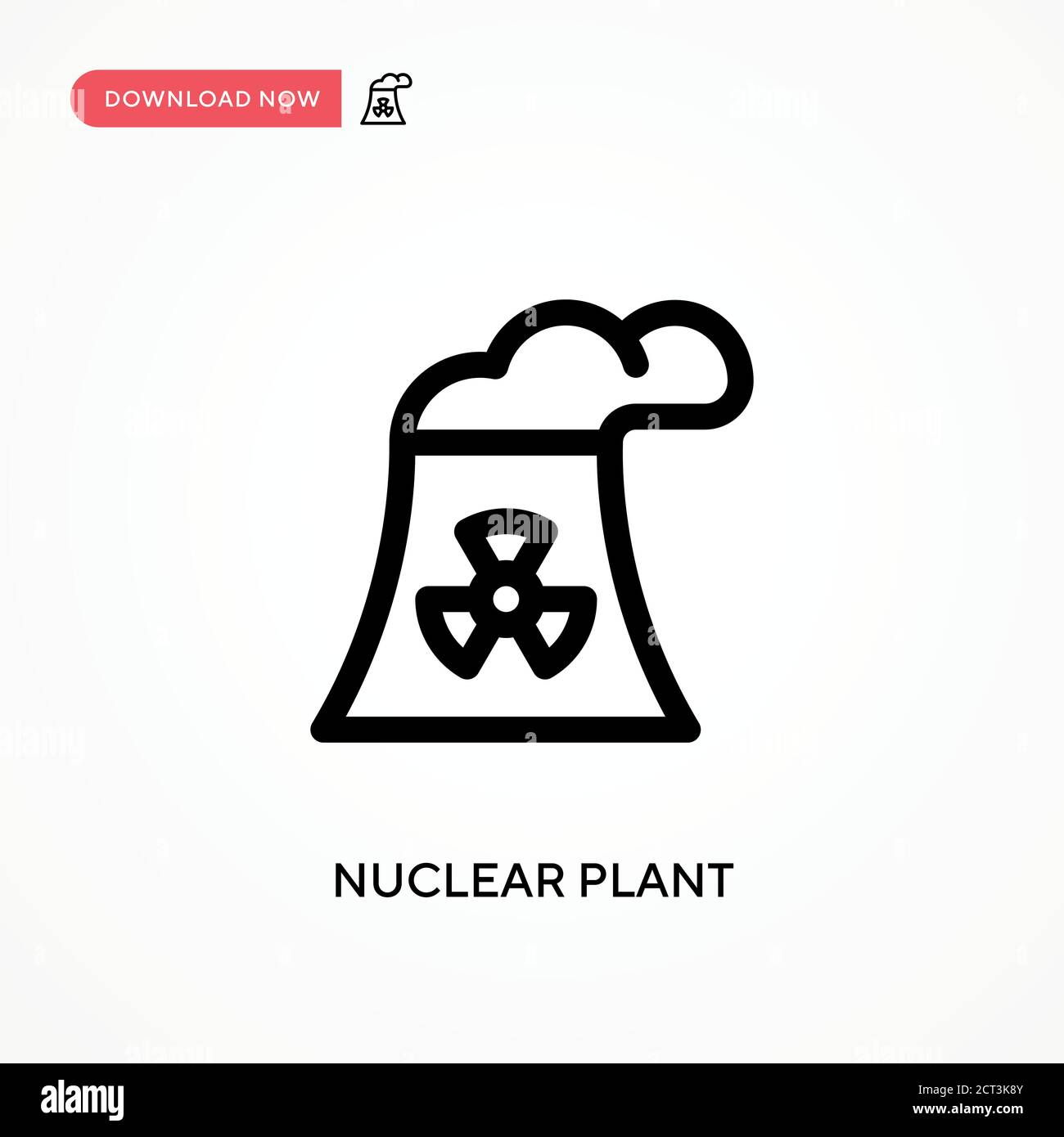 Nuclear plant Simple vector icon. Modern, simple flat vector ...