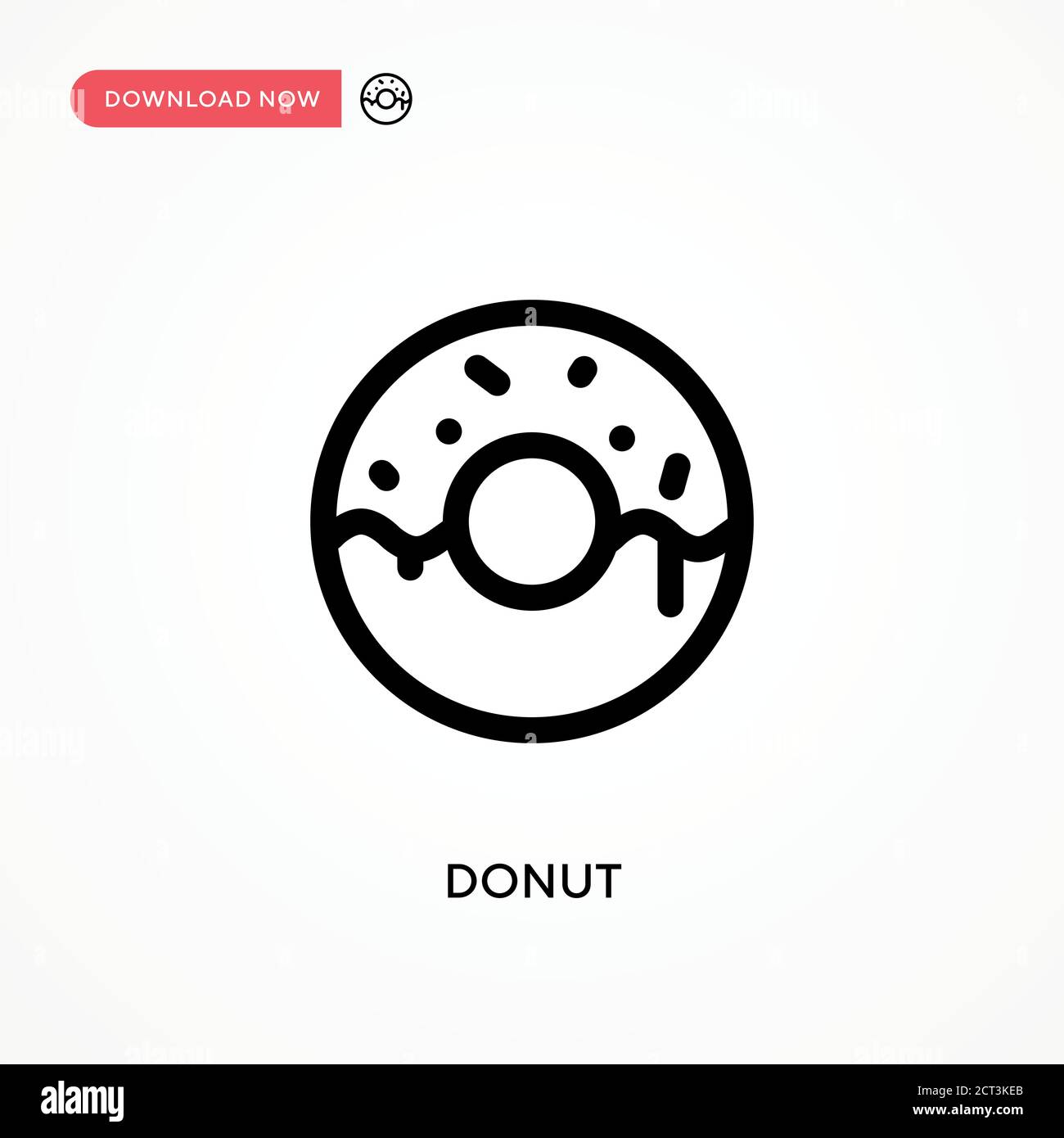 Donut Simple vector icon. Modern, simple flat vector illustration for ...