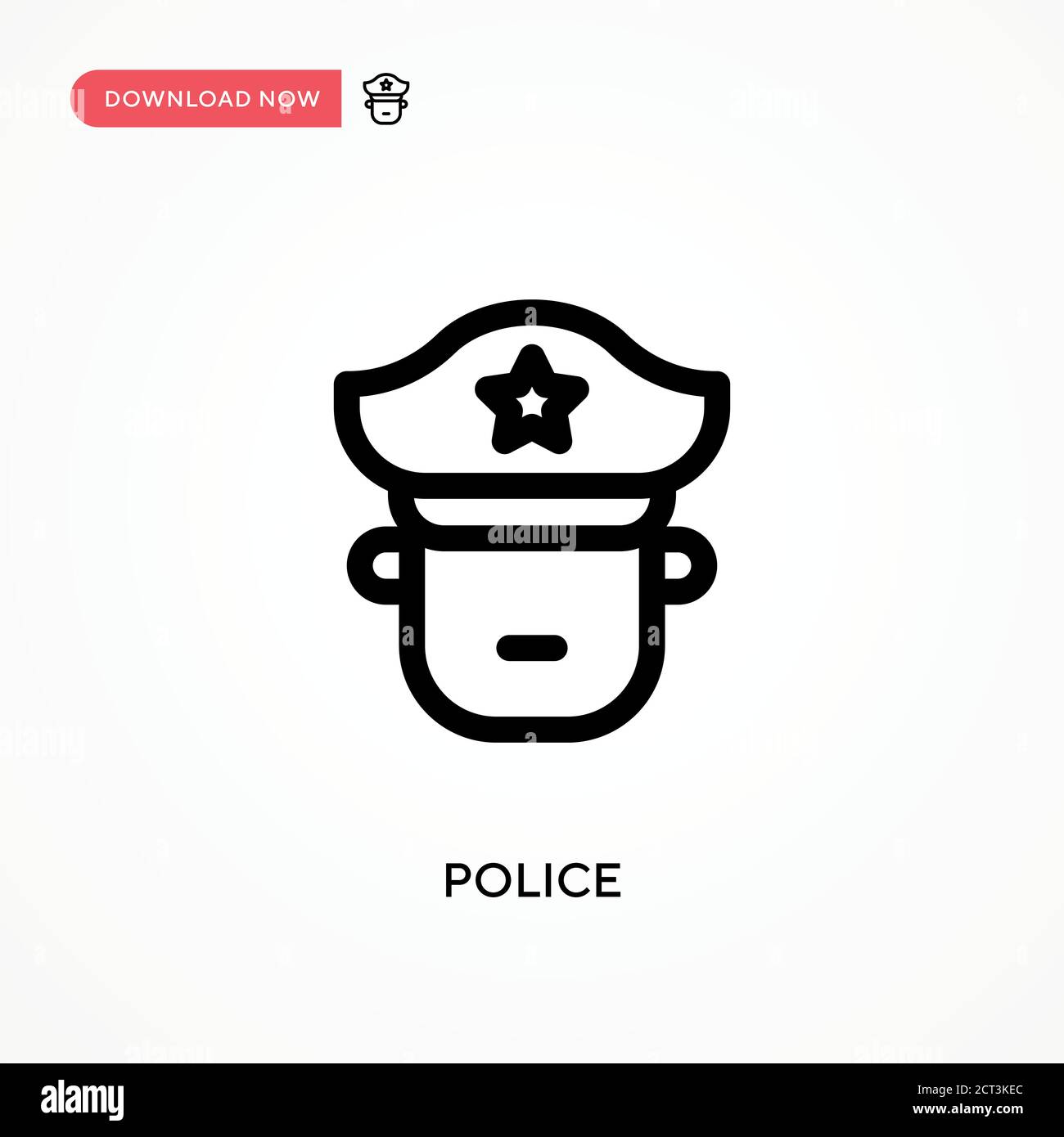 Police Simple vector icon. Modern, simple flat vector illustration for ...