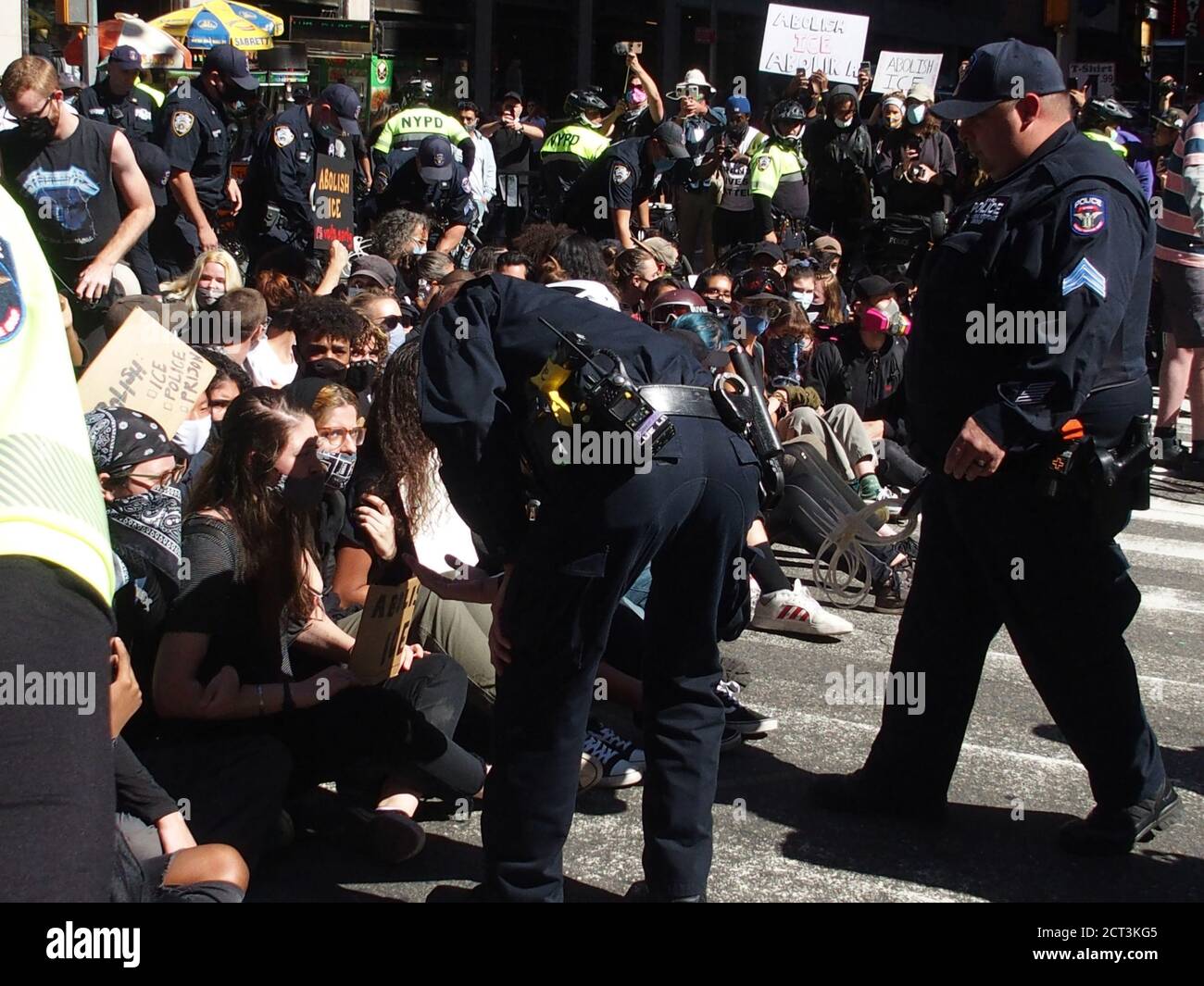 New York, New York, USA. 19th Sep, 2020. Abolish I.C.E. protest at ...