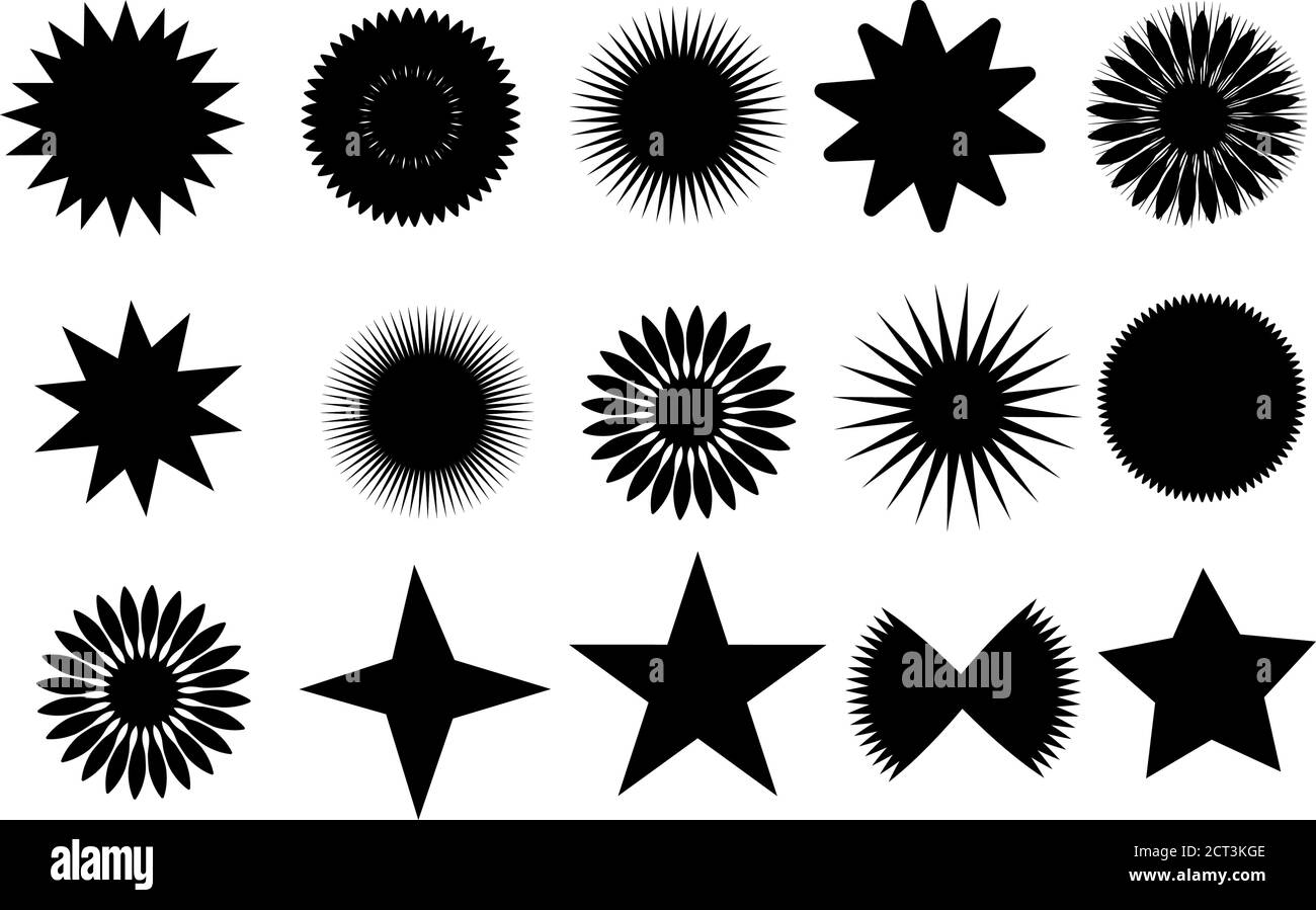 Star icons set on a white background. Vector illustration Stock Vector ...