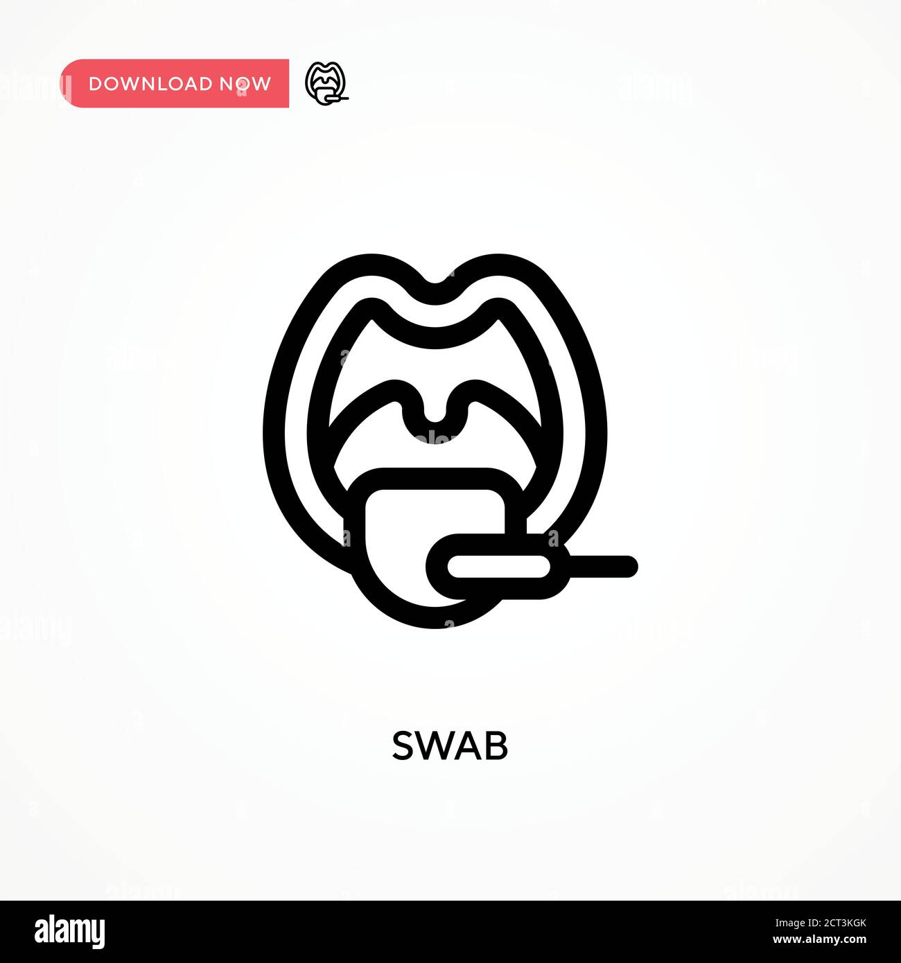 Swab Simple vector icon. Modern, simple flat vector illustration for ...