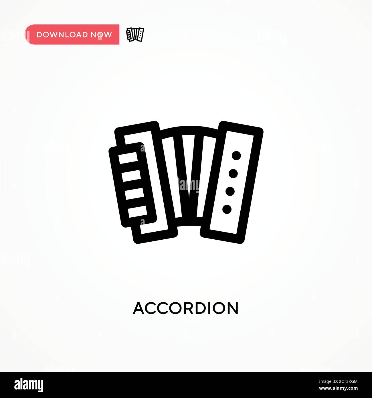 Accordion Simple vector icon. Modern, simple flat vector illustration ...