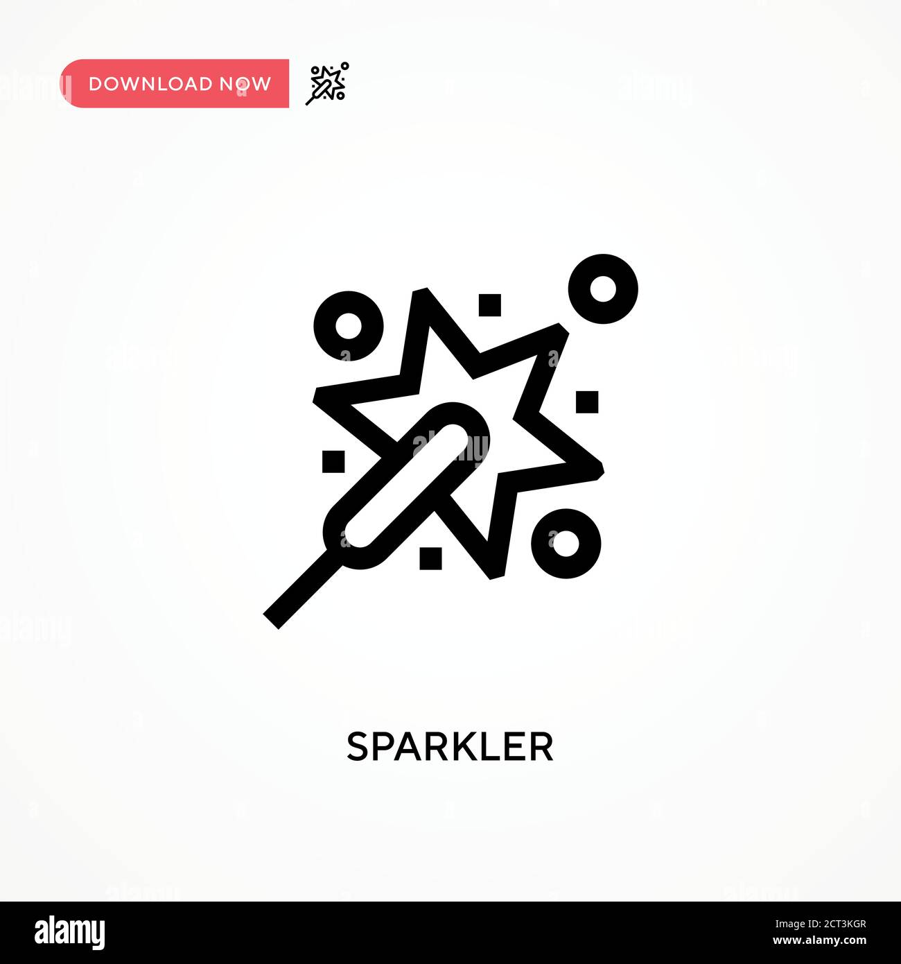 Sparkler Simple vector icon. Modern, simple flat vector illustration ...