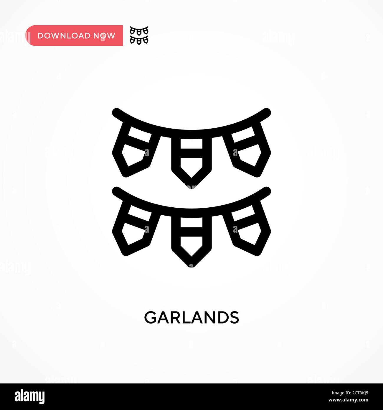 Garlands Simple vector icon. Modern, simple flat vector illustration ...