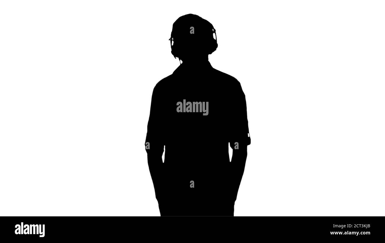 Positive man listening music Black and White Stock Photos & Images - Alamy