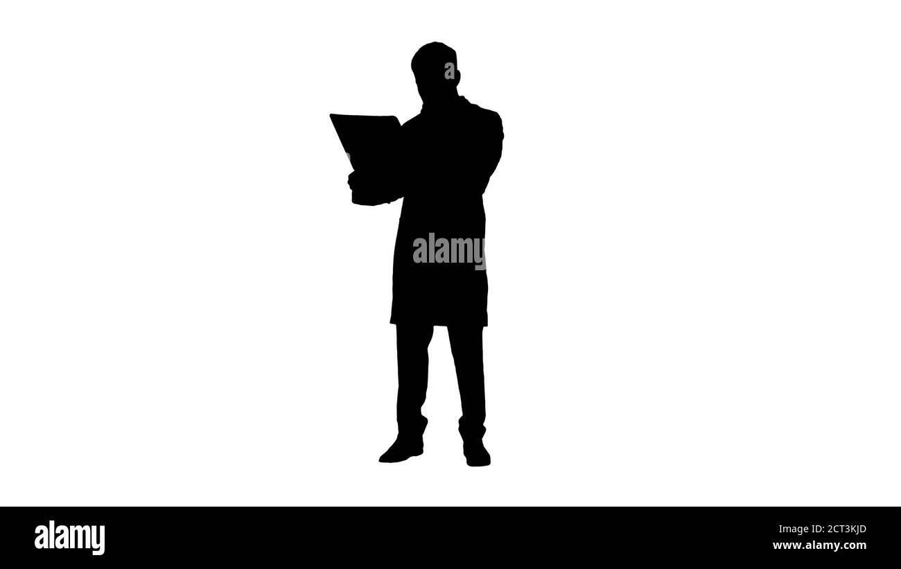 Reading doctor in white Black and White Stock Photos & Images - Alamy