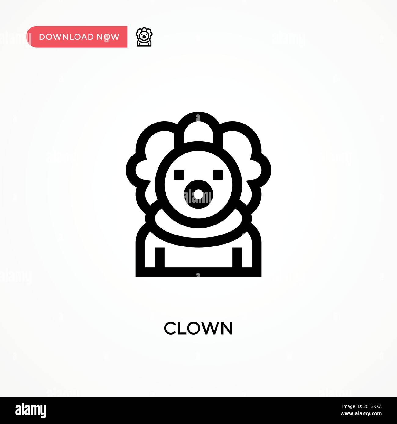 Clown Simple vector icon. Modern, simple flat vector illustration for ...