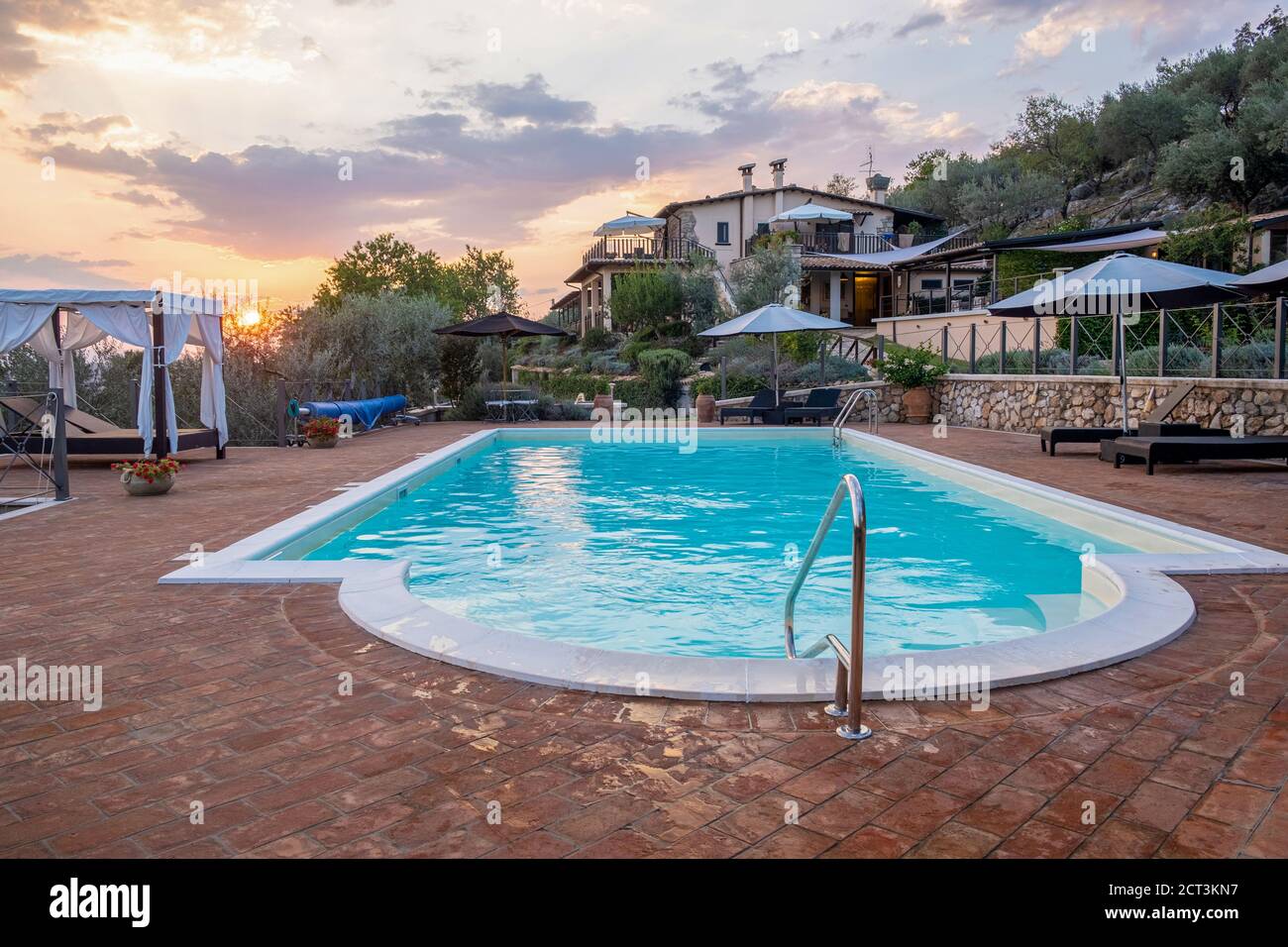 Luxury country house with swimming pool in Italy, Couple on Vacation at ...