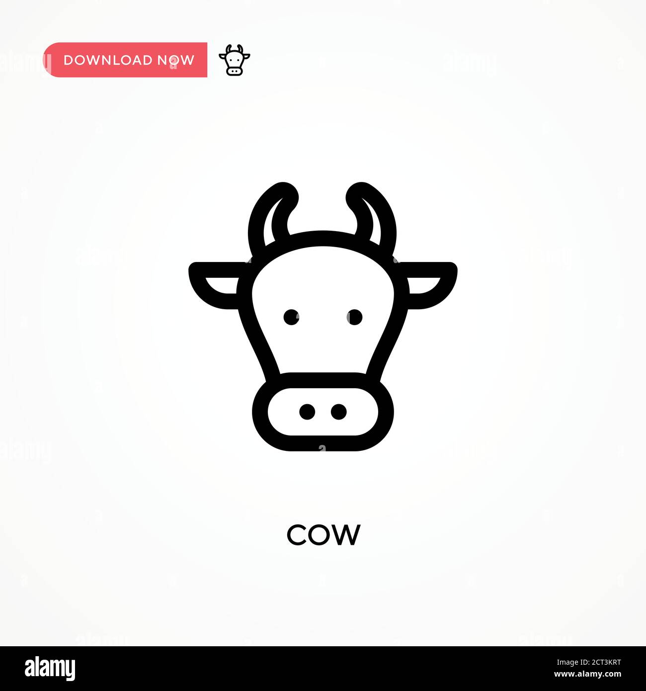 Cow Simple vector icon. Modern, simple flat vector illustration for web ...