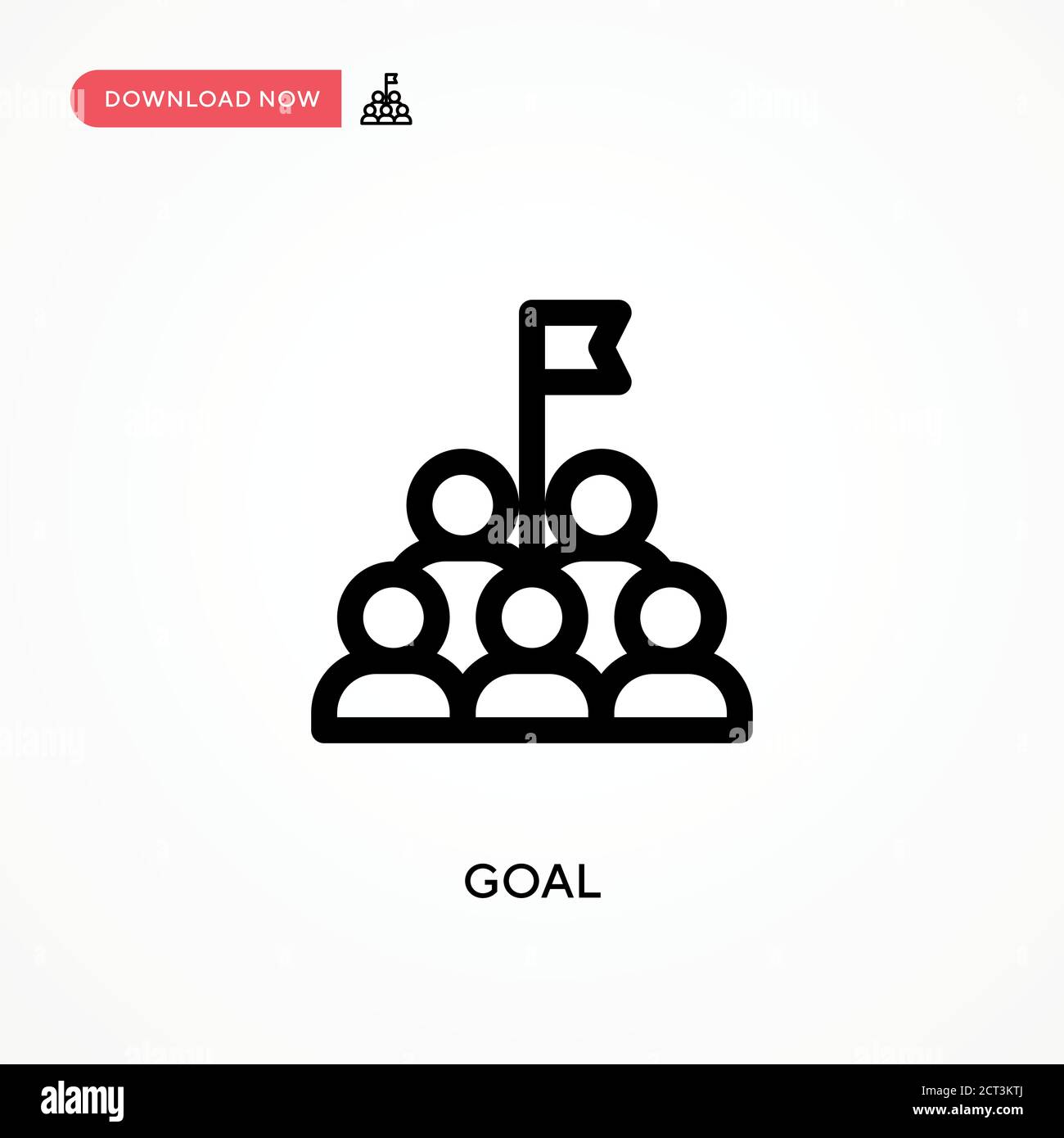 Goal Simple vector icon. Modern, simple flat vector illustration for ...