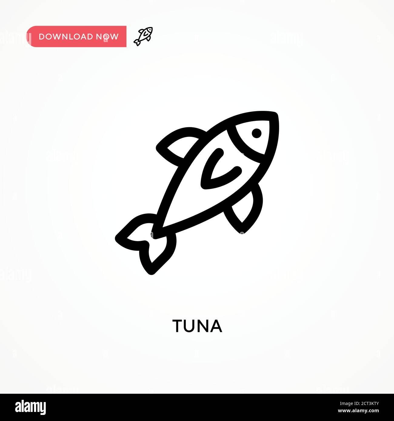 Tuna Simple vector icon. Modern, simple flat vector illustration for ...