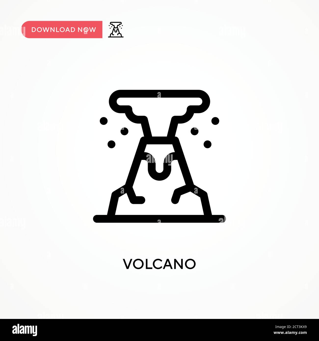 Volcano Simple vector icon. Modern, simple flat vector illustration for ...