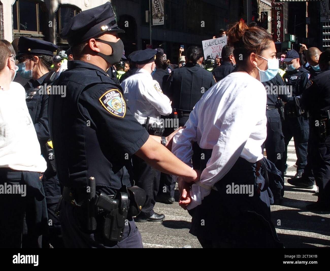 New York, New York, USA. 19th Sep, 2020. Abolish I.C.E. protest at ...