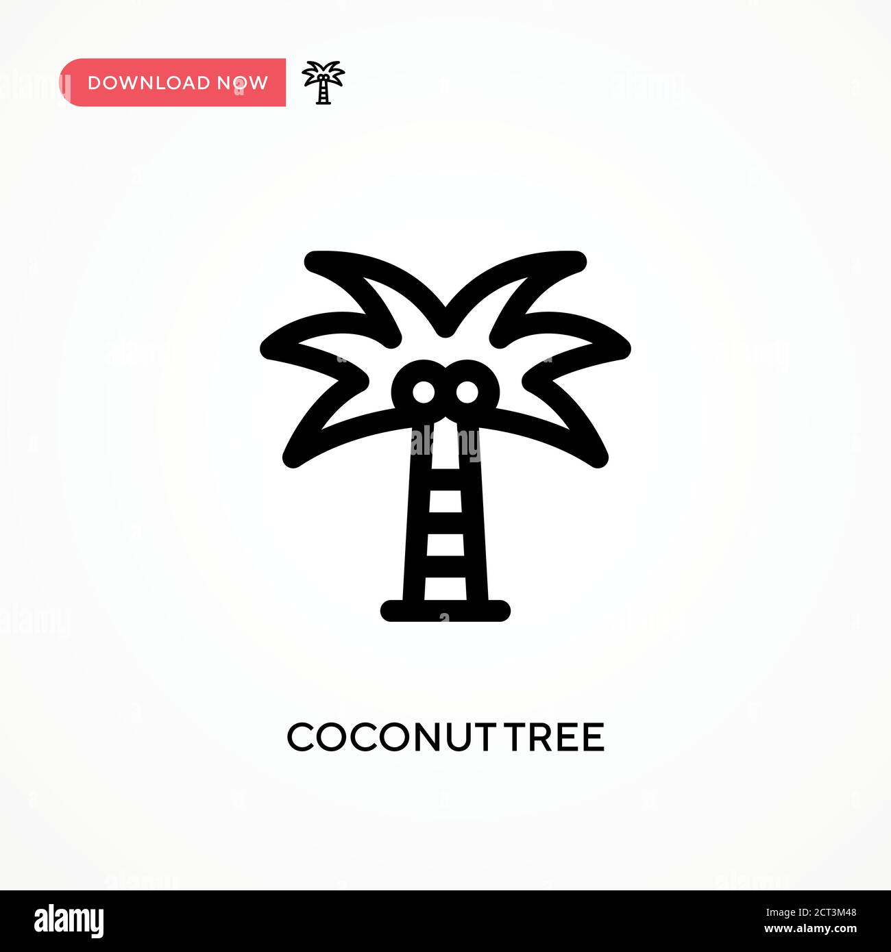 Coconut tree Simple vector icon. Modern, simple flat vector ...