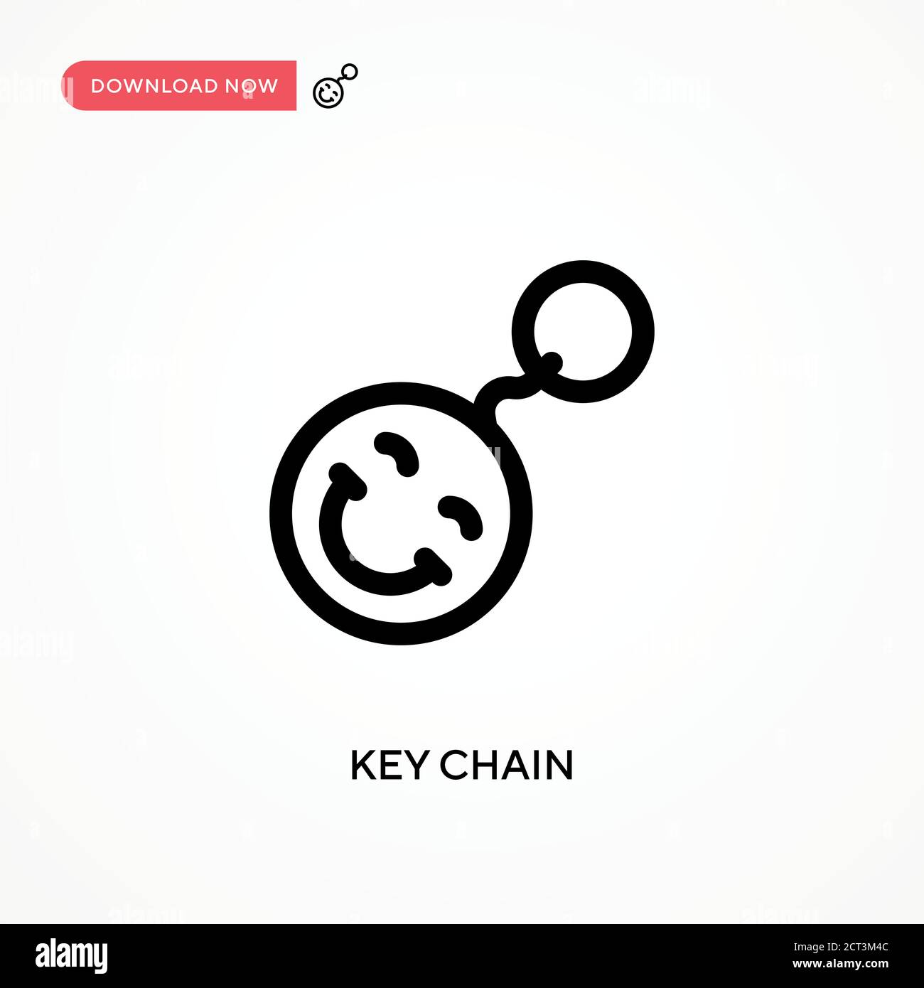 Key chain Simple vector icon. Modern, simple flat vector illustration ...