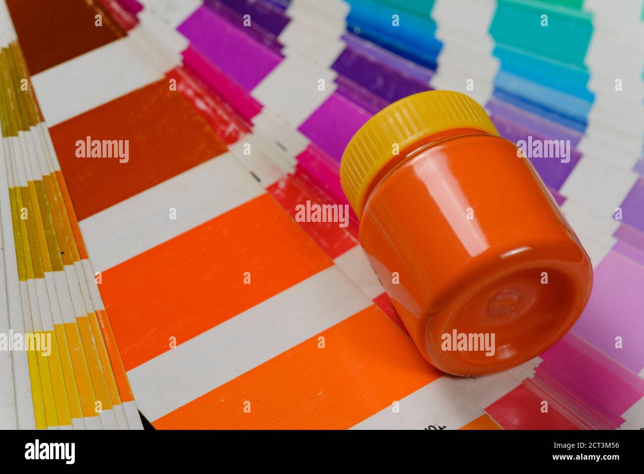 Choice of color for painting with color palette Stock Photo - Alamy