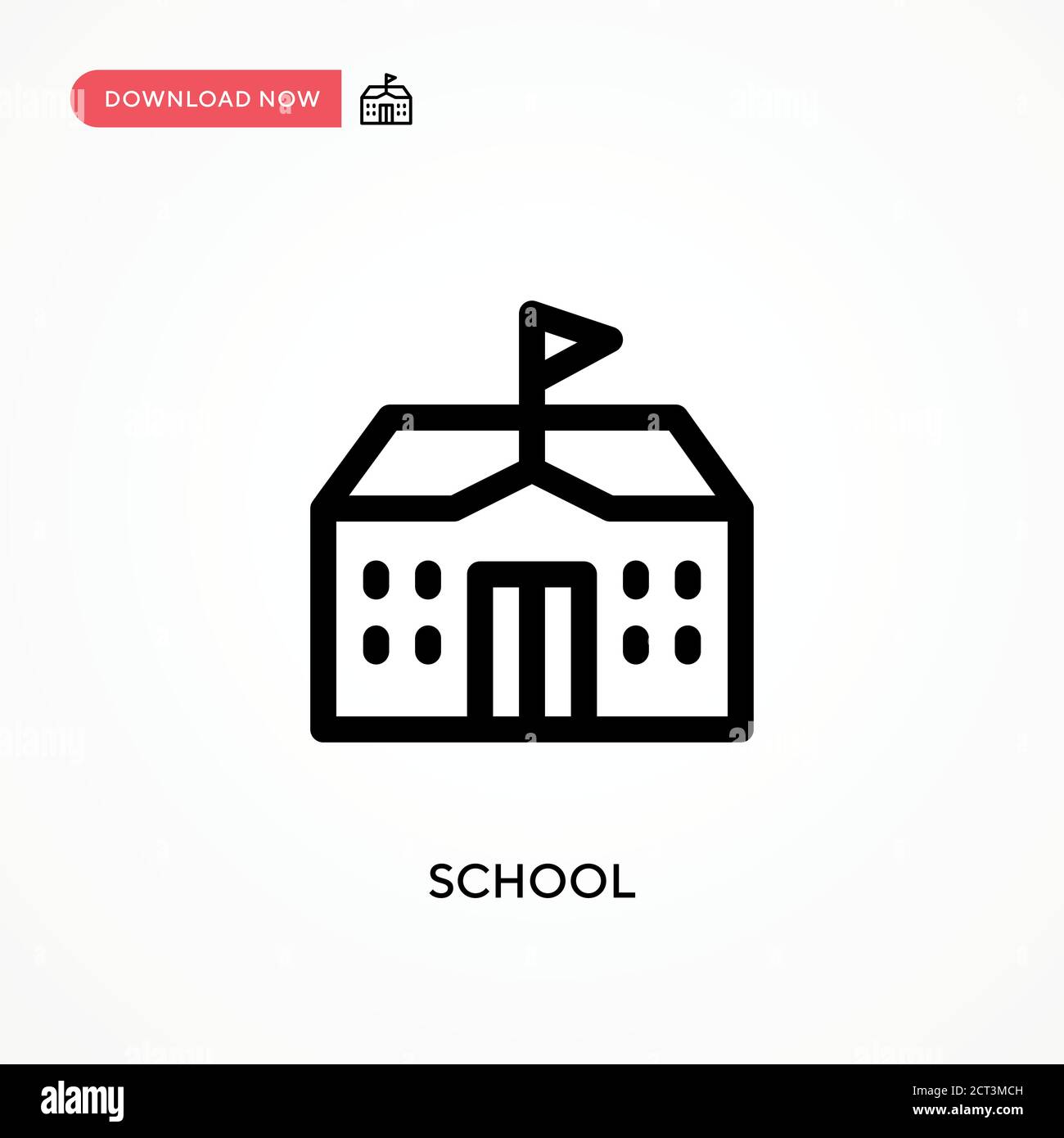 School Simple vector icon. Modern, simple flat vector illustration for ...