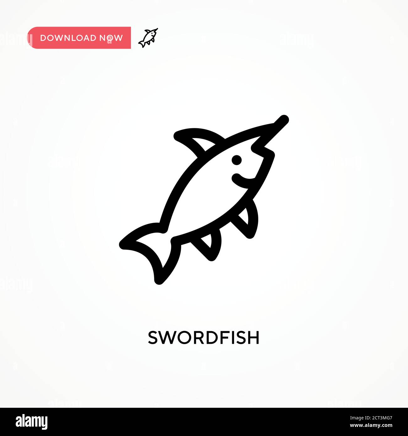 Swordfish Simple vector icon. Modern, simple flat vector illustration ...