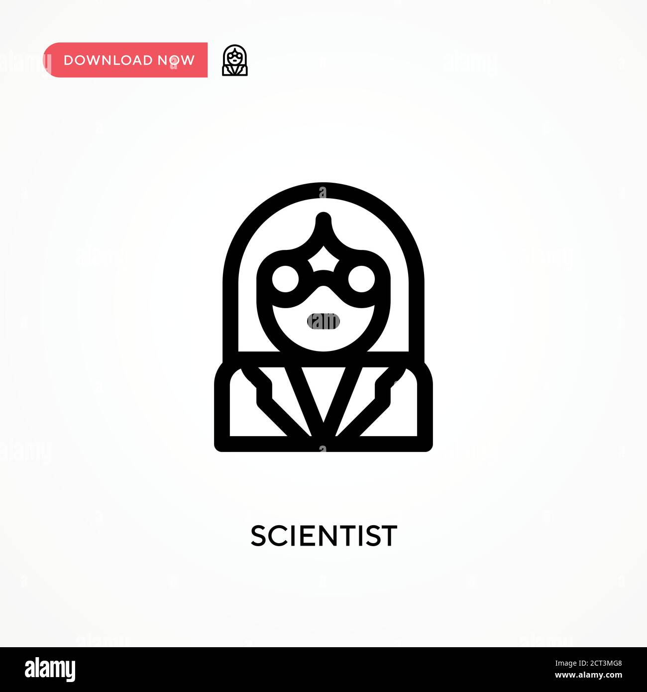 Scientist Simple vector icon. Modern, simple flat vector illustration ...