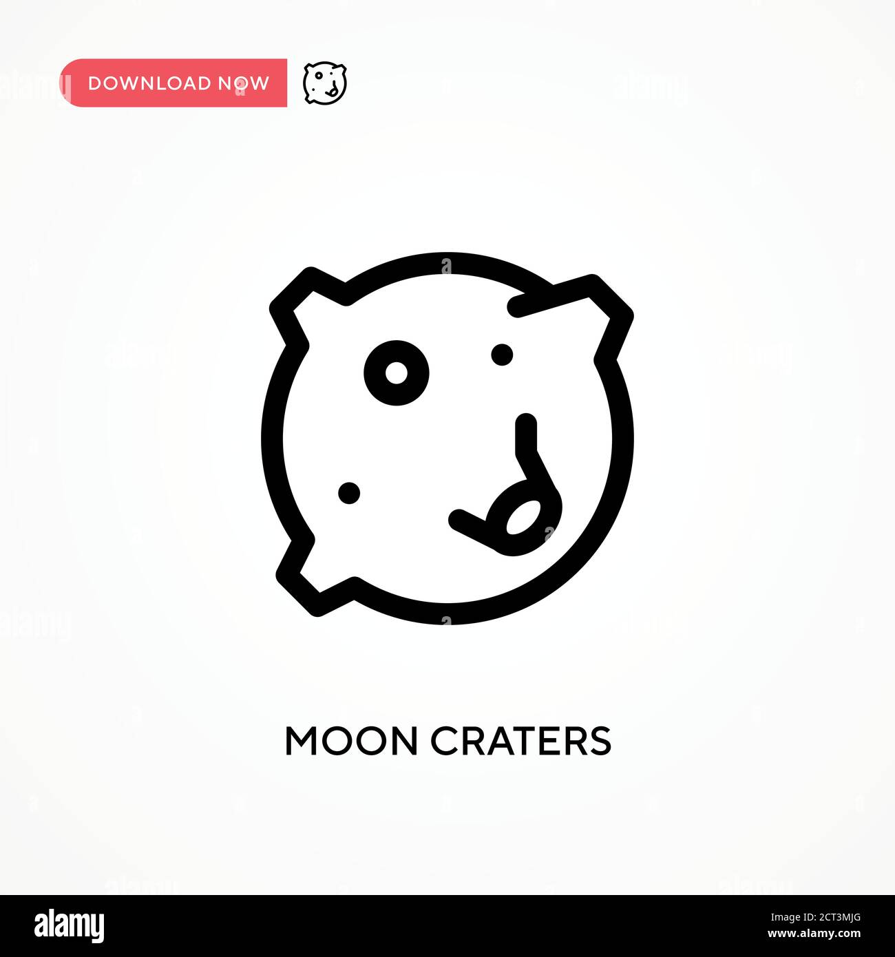 Moon craters Simple vector icon. Modern, simple flat vector ...