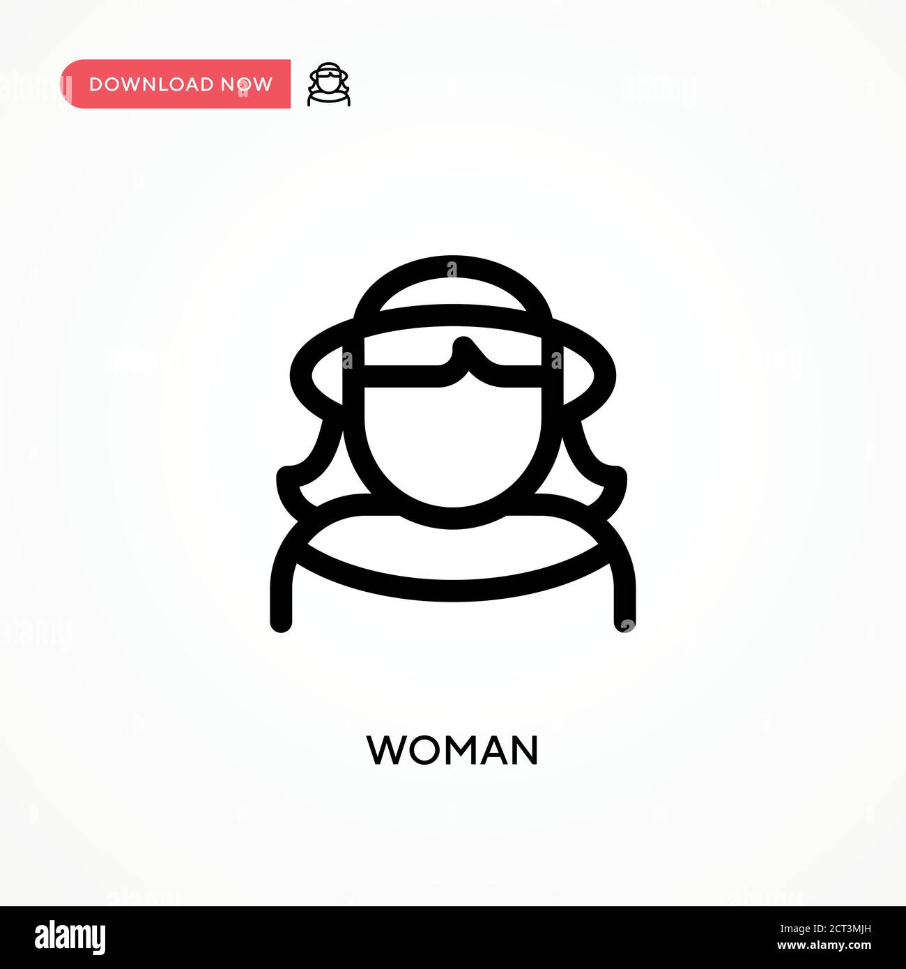 Woman Simple vector icon. Modern, simple flat vector illustration for ...