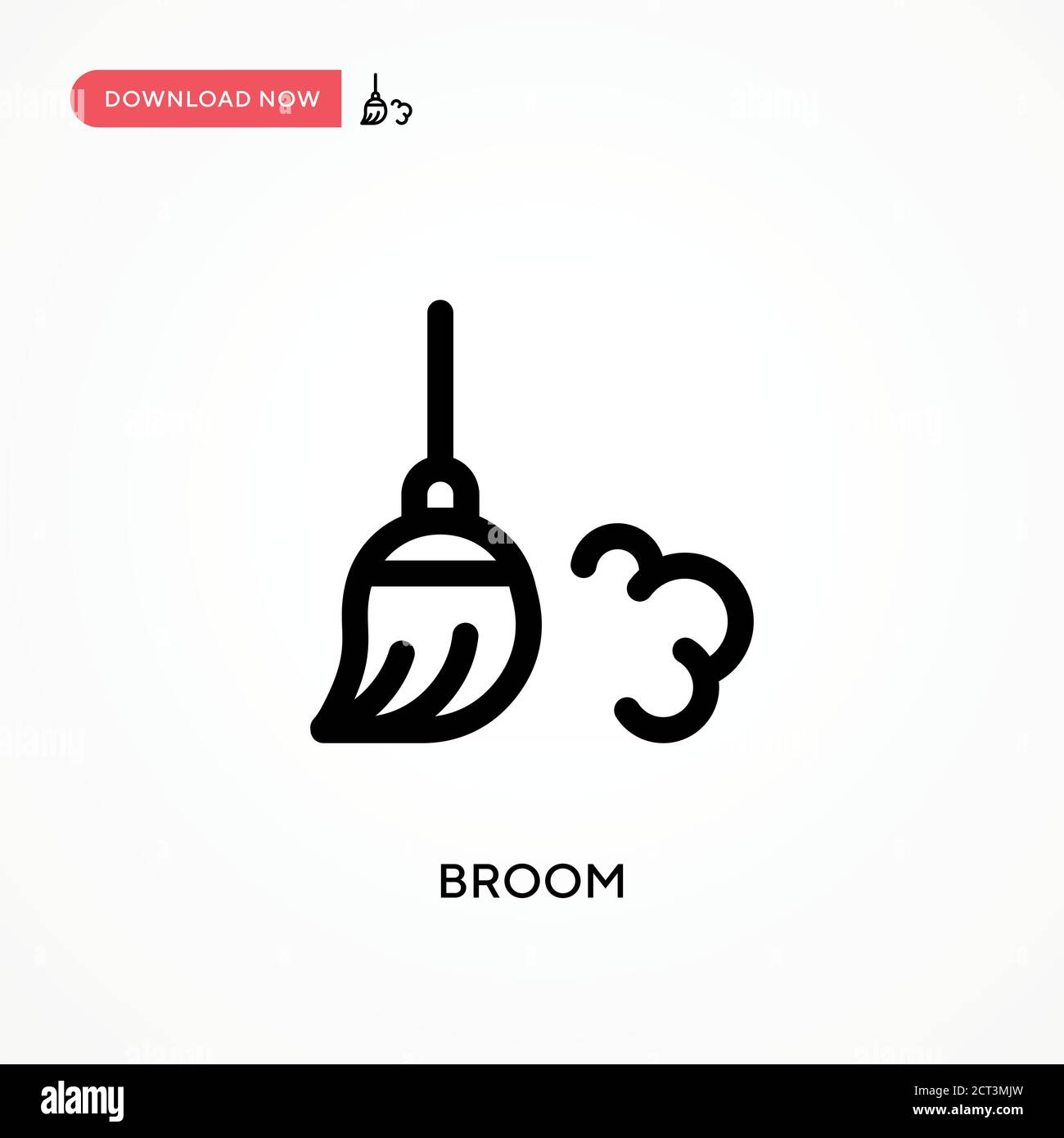 Broom Simple vector icon. Modern, simple flat vector illustration for ...