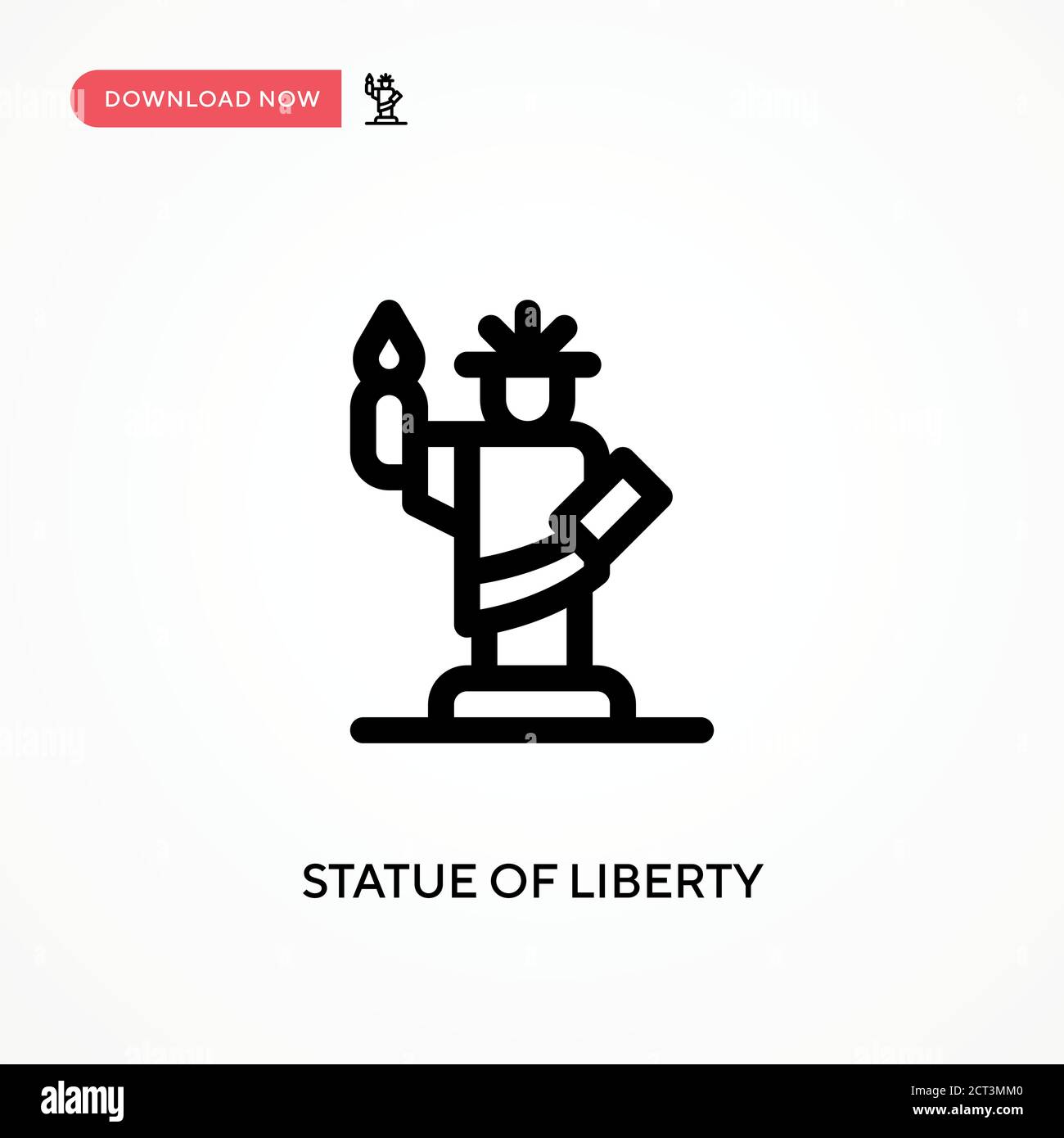 Statue of liberty Simple vector icon. Modern, simple flat vector ...