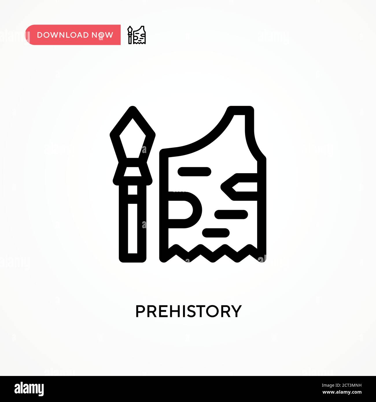 Prehistory Simple vector icon. Modern, simple flat vector illustration ...