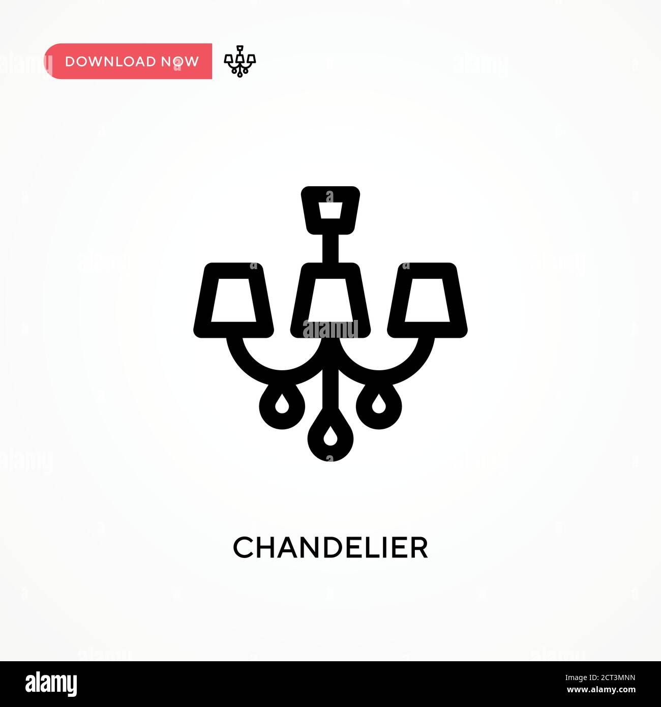 Chandelier Simple vector icon. Modern, simple flat vector illustration ...