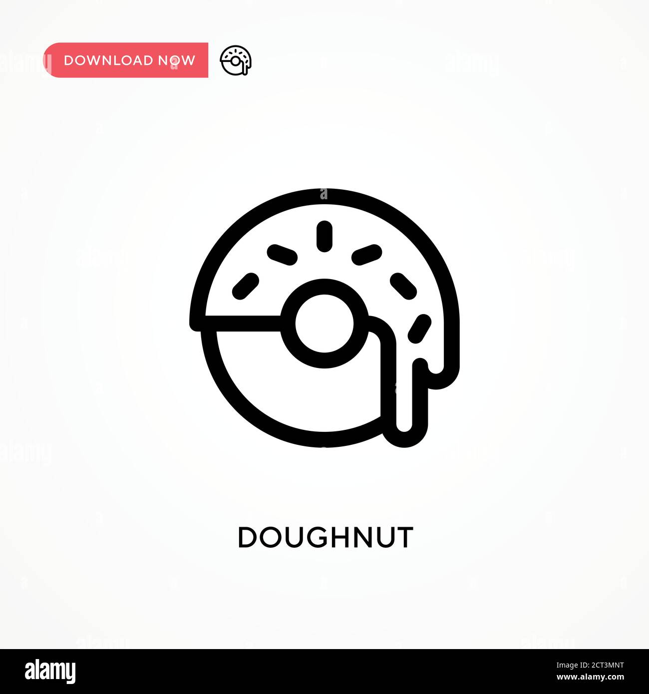 Doughnut Simple vector icon. Modern, simple flat vector illustration ...