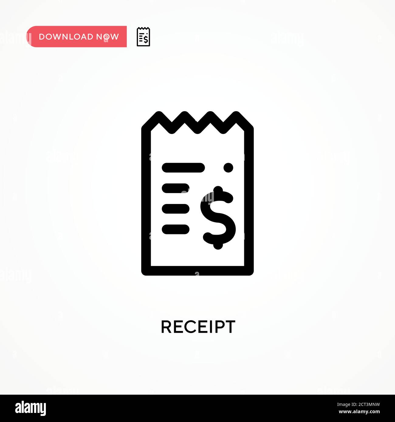 Receipt Simple vector icon. Modern, simple flat vector illustration for ...