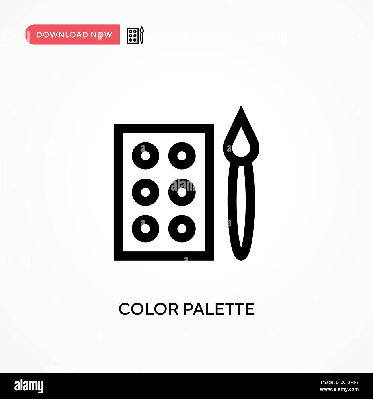 Color palette Simple vector icon. Modern, simple flat vector ...