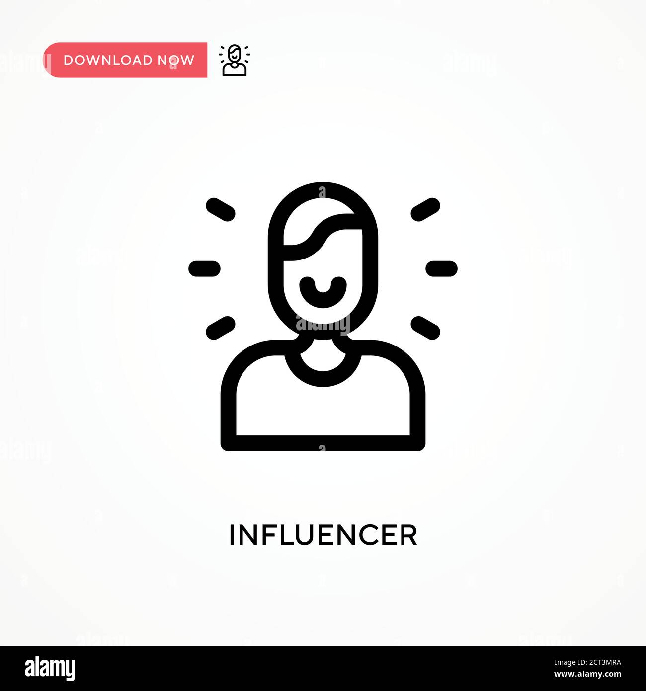 Influencer Simple vector icon. Modern, simple flat vector illustration ...