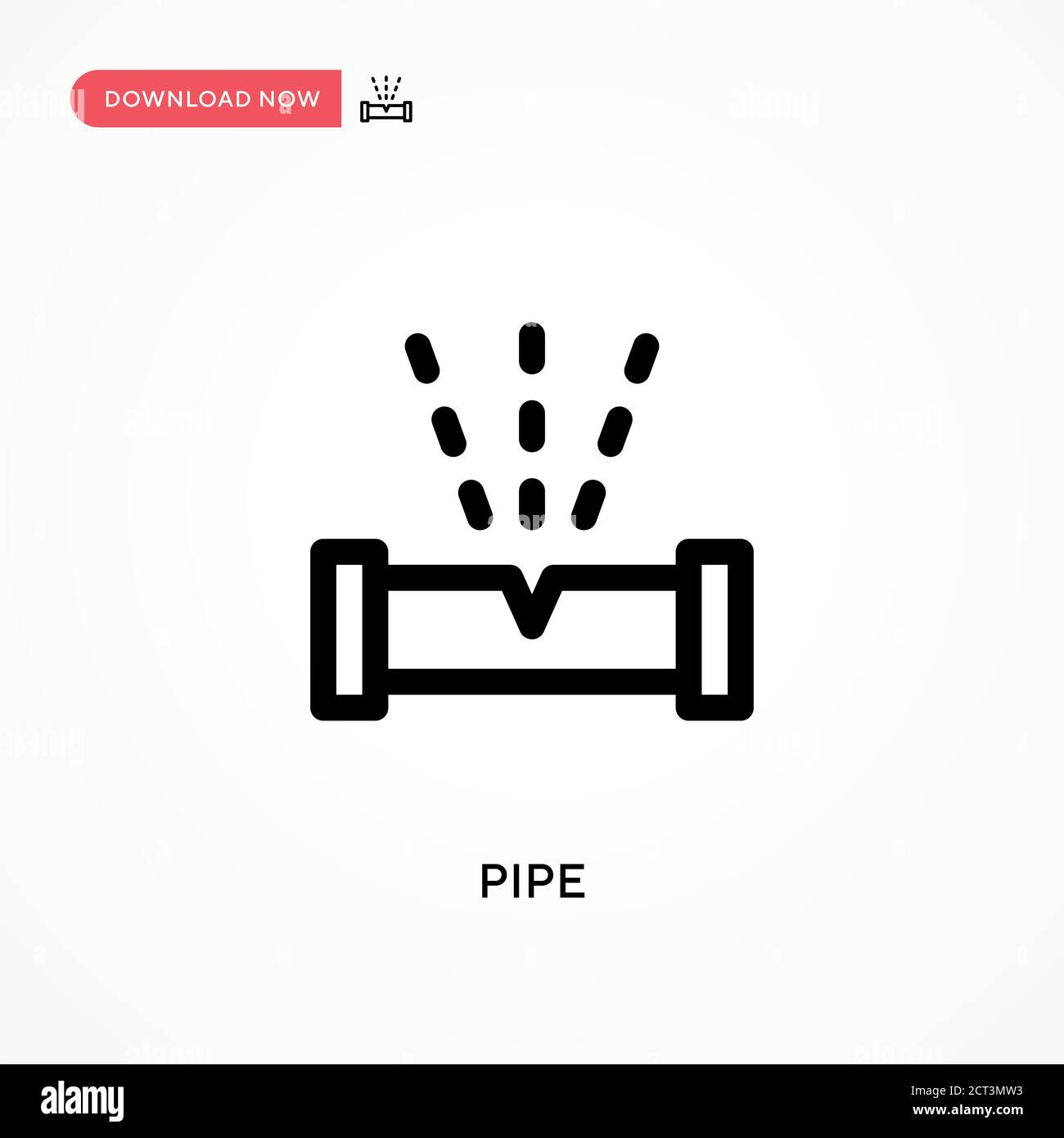 Pipe Simple vector icon. Modern, simple flat vector illustration for ...