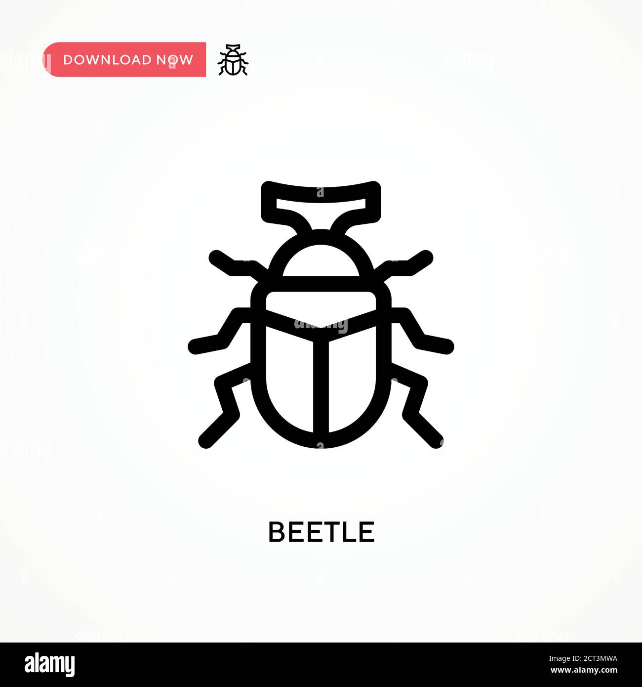 Beetle Simple vector icon. Modern, simple flat vector illustration for ...