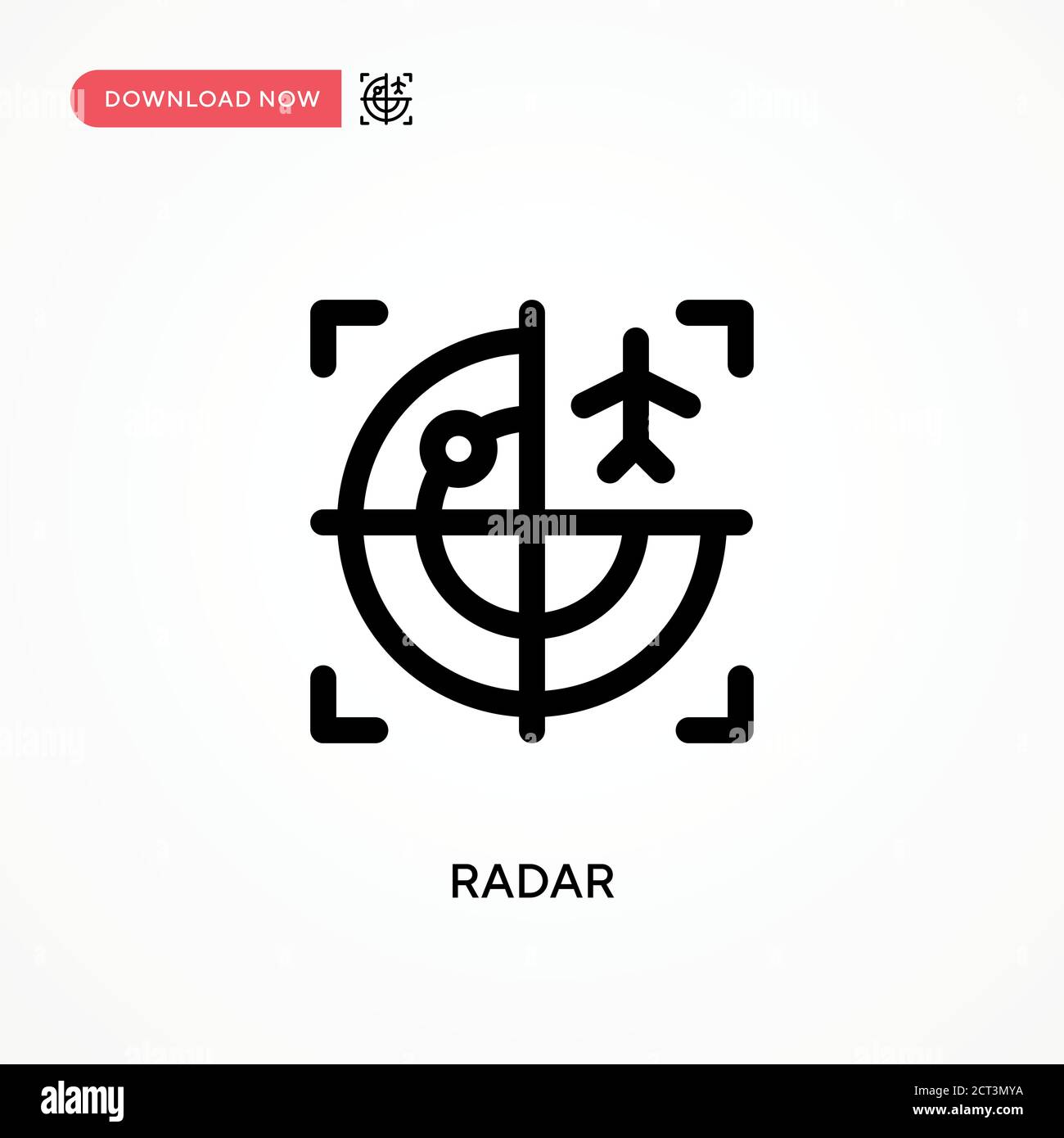 Radar Simple vector icon. Modern, simple flat vector illustration for ...