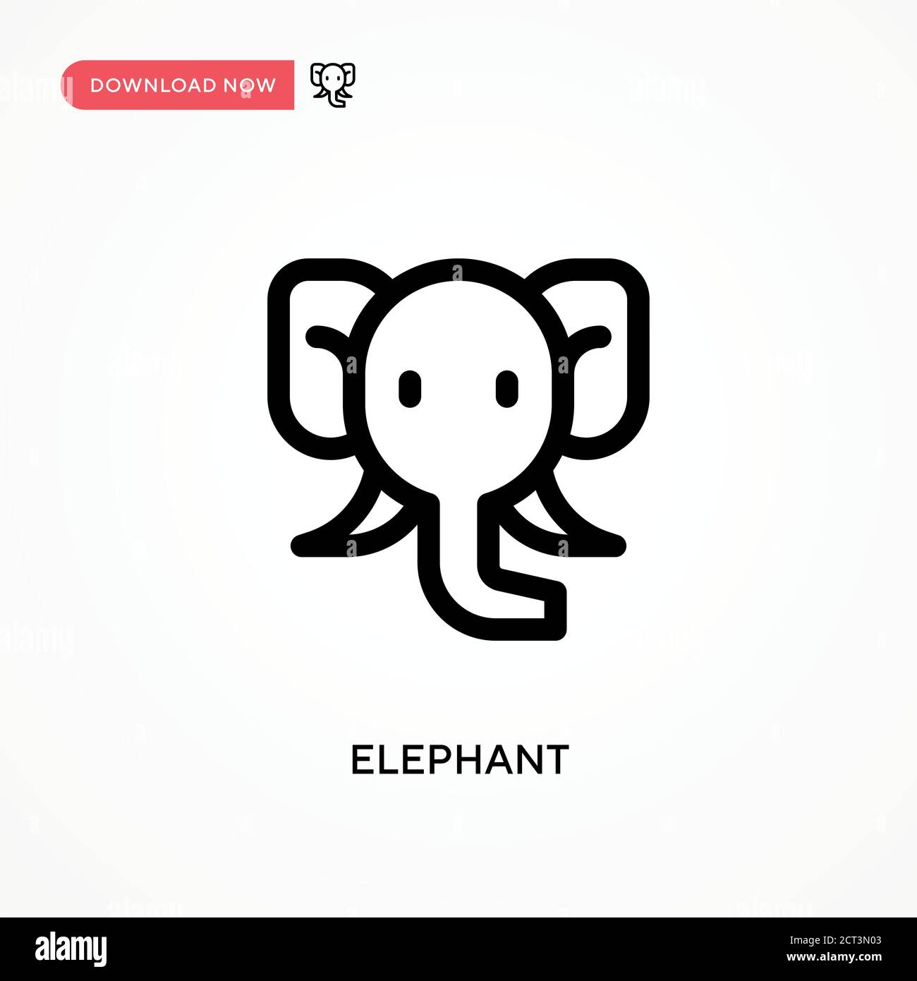Elephant Simple vector icon. Modern, simple flat vector illustration ...