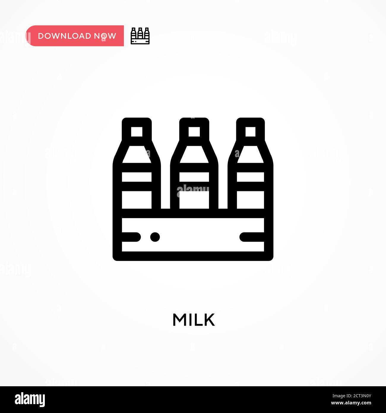 Milk Simple vector icon. Modern, simple flat vector illustration for ...