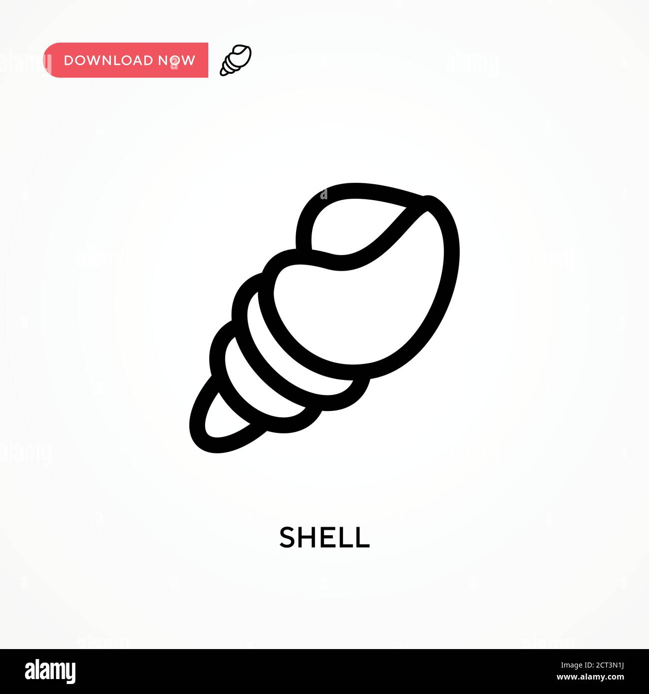 Shell Simple vector icon. Modern, simple flat vector illustration for ...