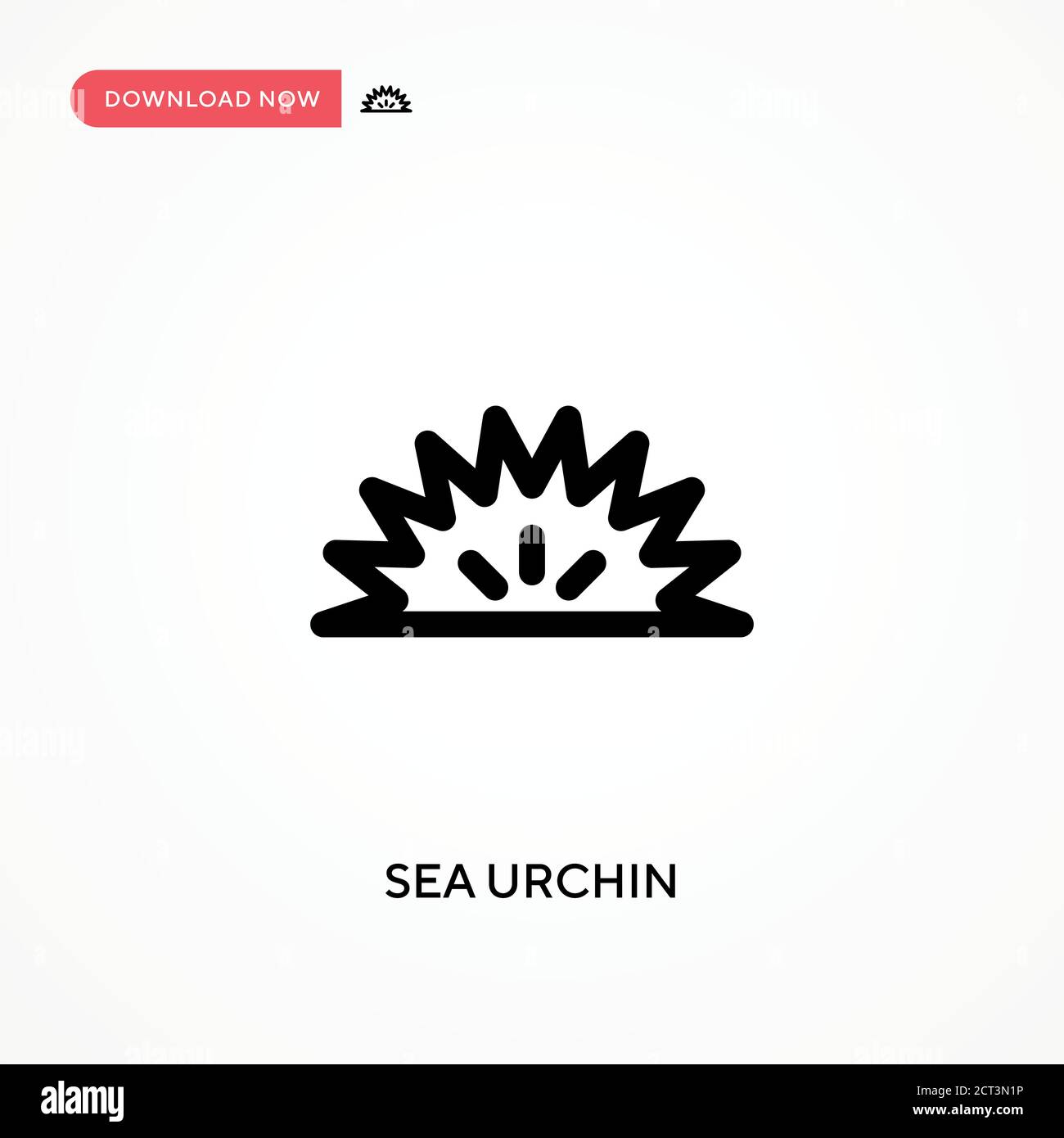Sea urchin Simple vector icon. Modern, simple flat vector illustration for web site or mobile ...