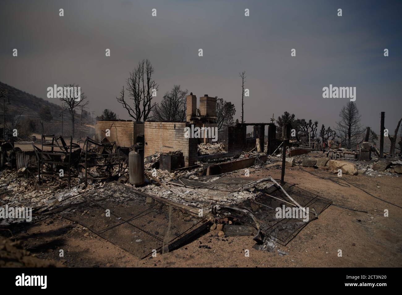 Juniper Hills, California, U.S.A. 20th Sep, 2020. A home that was ...