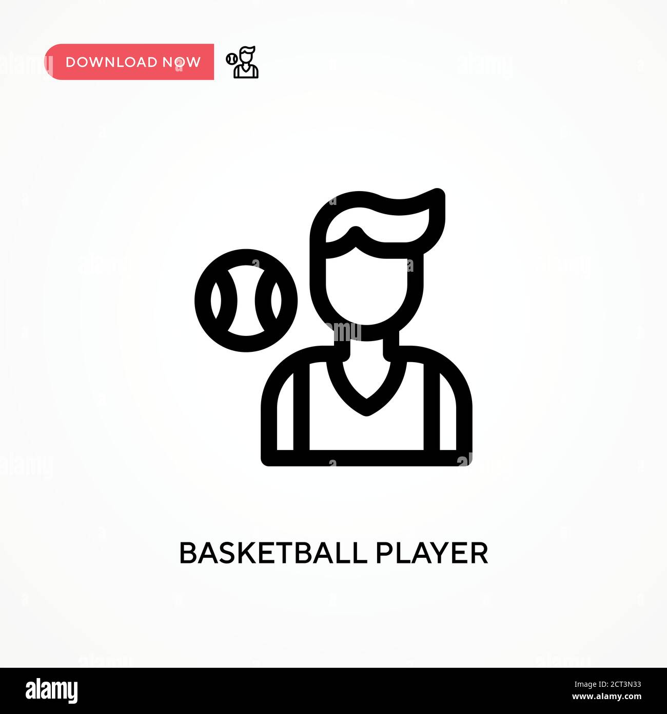 Basketball player Simple vector icon. Modern, simple flat vector ...
