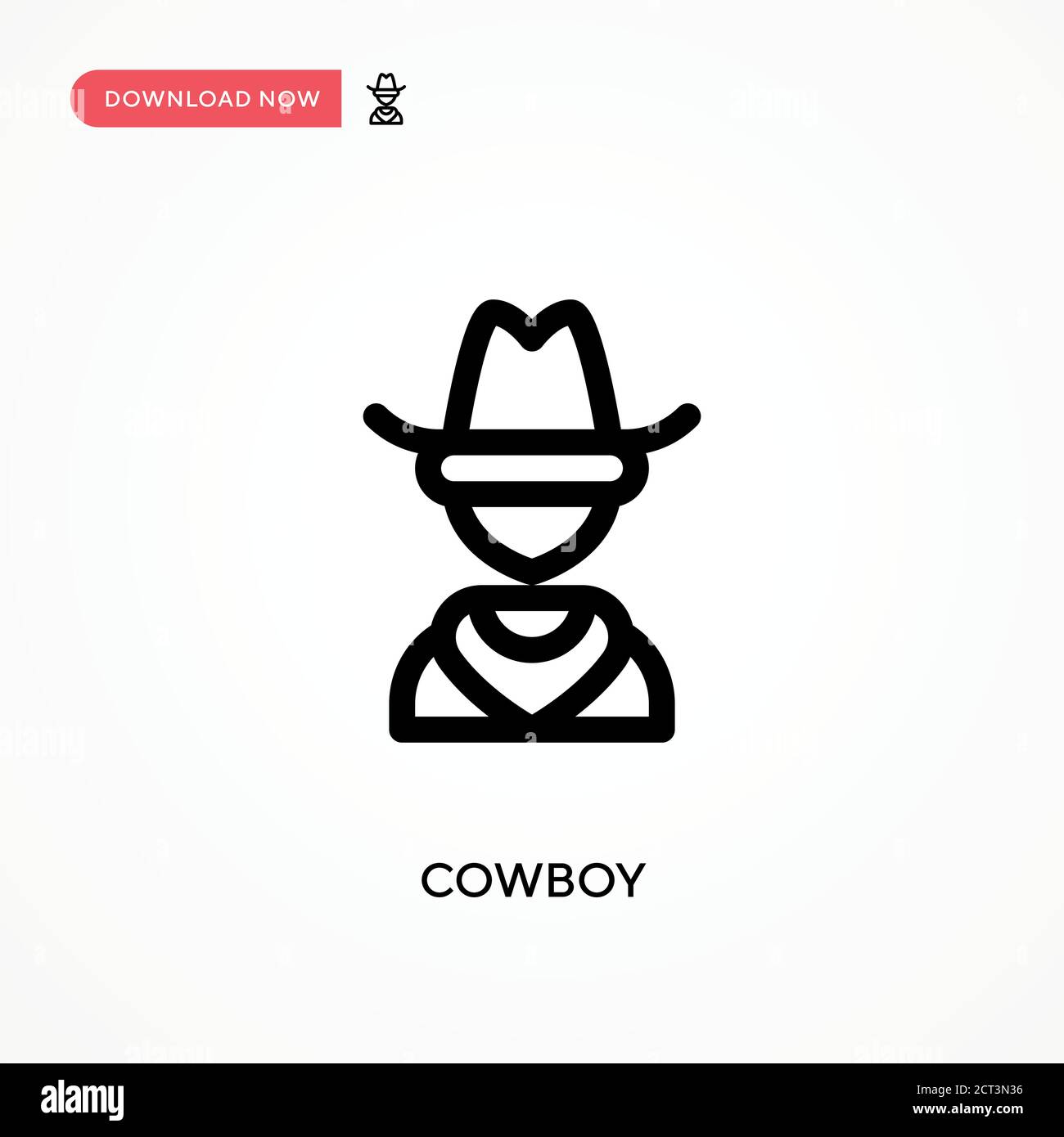 Cowboy Simple vector icon. Modern, simple flat vector illustration for ...