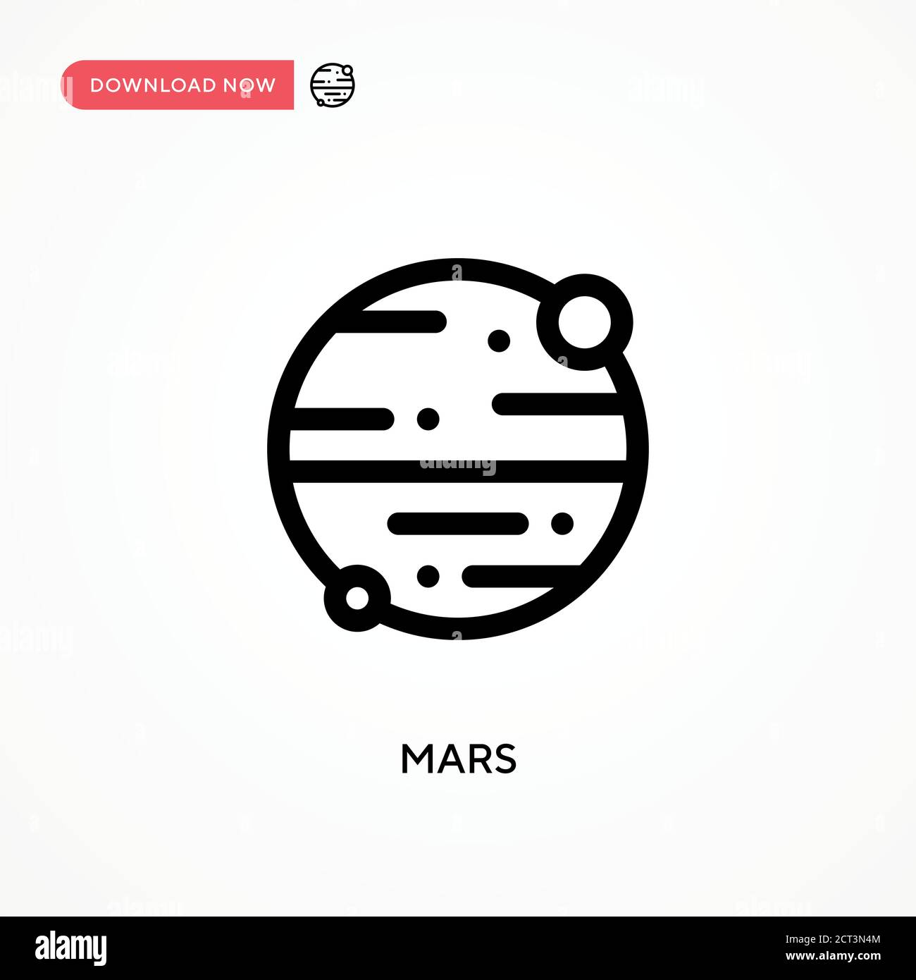 Mars Simple vector icon. Modern, simple flat vector illustration for ...